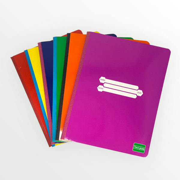 Libretas Escolares Grandes En Colores - THIRD GRADE